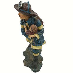 unmarked | Accents | Firefighter Figurine With Child Oxygen Tank ...